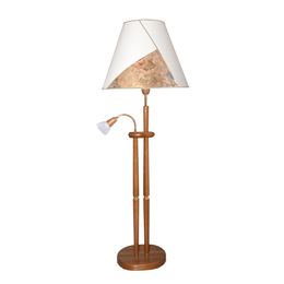 LED Stehlampe Lampen Gr. Ø 55 cm Höhe: 155 cm, braun (holzfarben, natur) Standleuchten Mit Leseleuchte