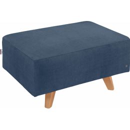 Hocker Tom Tailor HOME "NORDIC PURE" Gr. B/H/T: 85 cm x 42 cm x 61 cm, Samtstoff STC, blau (ink blue stc 6) Fußhocker