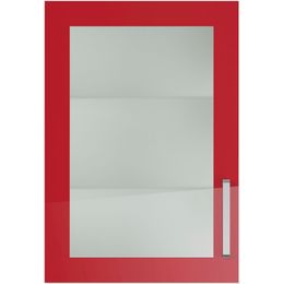 Glashängeschrank IMPULS KÜCHEN ""Turin", Breite 50 cm" Schränke Gr. B/H/T: 50 cm x 72,3 cm x 34,5 cm, links-Rot Hochglanz, 1 St., rot (rot hochglanz) Hängeschränke