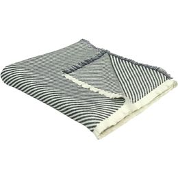 Wohndecke Adam "Stripes" Wohndecken Gr. B/L: 150 cm x 210 cm, grau (dunkelgrau) Baumwolldecken