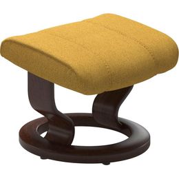 Fußhocker stressless "Consul" Hocker Gr. B/H/T: 54 cm x 38 cm x 39 cm, ROHLEDER Stoff Q2 FARON, Classic Base Braun, gelb (yellow q2 faron) Fußhocker