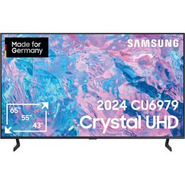 G (A bis G) Samsung LED-Fernseher "GU55CU6979U" Fernseher schwarz LED Fernseher