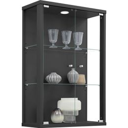 Fif Möbel Vitrine FIF MÖBEL "OPTIMA" Schränke Gr. B/H/T: 56 cm x 82 cm x 25,2 cm, schwarz Vitrinen