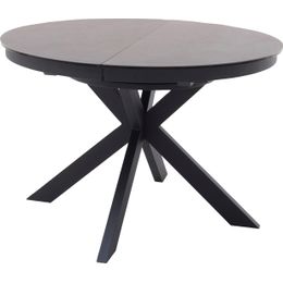 Esstisch MCA furniture "Winnipeg" Tische Gr. B/H/T: 120 cm x 76 cm x 120 cm, grau (anthrazit, schwarz matt, anthrazit) Esstische rund oval