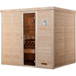 Weka Sauna "Kemi E 5" Saunen beige (naturbelassen) Saunen