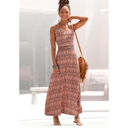 Lascana Maxikleid, Bunt, Gr. 46, Damen, Strandkleider, Material: Viskose