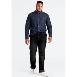 LEVI'S® PLUS Tapered-fit-Jeans LEVI'S PLUS "502 TAPER B&T" Gr. 44, Länge 32, schwarz (black denim) Herren Jeans Tapered-Jeans