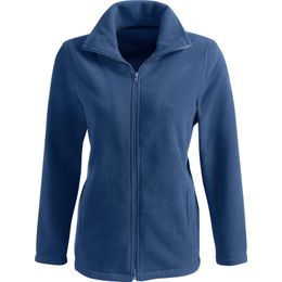 Damen Fleecejacke mit zwei Taschen nachtblau, Gr&ouml;&szlig;e 54