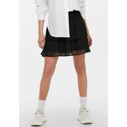 Only Minirock ONLANN STAR LAYER SMOCK SKIRT PTM, schwarz