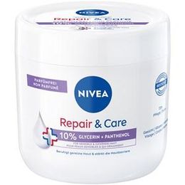 Nivea Körperpflege Body Lotion und Milk 10% Glycerin + PanthenolPflegecreme Repair & Care Sensitive