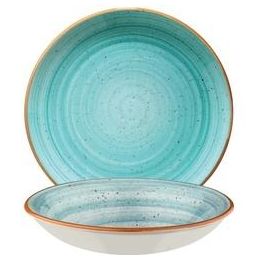 Gastro Bonna Premium Porcelain Aura Aqua Gourmet Teller tief 20 cm, hellblau | Mindestbestellmenge 12 Stück