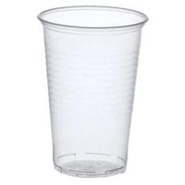 Gastro Papstar 50 Trinkbecher, PP 0,4 l Ø 9,5 cm x H: 12,2 cm transparent mit Schaumrand | Mindestbestellmenge 32 Stück