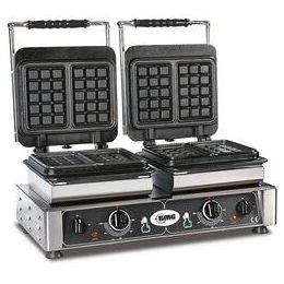 Gastro Waffeleisen Bruxelles 16x10 - doppelt, wechselbare Backplatten