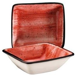 Gastro Bonna Premium Porcelain Aura Passion Moove Schale 19 x 17 cm, rot | Mindestbestellmenge 12 Stück