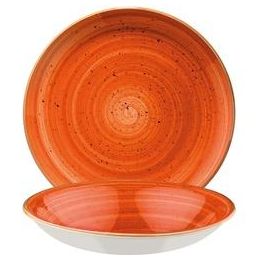 Gastro Bonna Premium Porcelain Aura Terracotta Gourmet Teller tief 20 cm, orange | Mindestbestellmenge 12 Stück