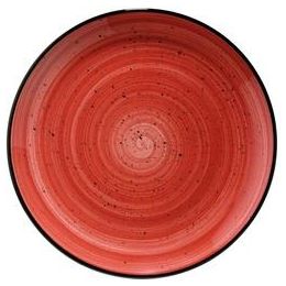 Gastro Bonna Premium Porcelain Aura Passion Gourmet Teller flach 21 cm, rot | Mindestbestellmenge 12 Stück