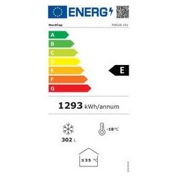 Gastro Nordcap Kühl- / Tiefkühl-Impulstruhe FOCUS 151 LED mit Glasschiebedeckeln