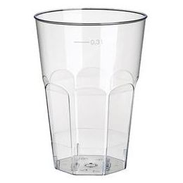 Papstar Gastro Paptstar 30 Gläser für Latte Macchiato, PS 0,3 l Ø 8 cm x H: 11 cm glasklar | Mindestbestellmenge 15 Stück