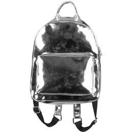 Urban Classics Rucksack Urban Classics Unisex Midi Metallic Backpack, silberfarben