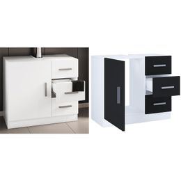 Vcm Badmöbel Badunterschrank Waschbeckenunterschrank Badezimmer Schublade Zalo XL