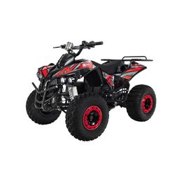 Actionbikes Motors Elektro-Kinderquad S-10, Pocket-Quad mit 1000 Watt, Federung, Scheiben-/Trommelbremsen, bis 20 km/h (sw/rot)