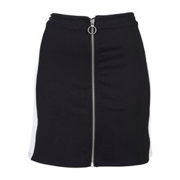 Urban Classics Jerseyrock Urban Classics Damen Ladies Zip College Skirt (1-tlg), schwarz