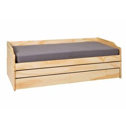 Trendstabil 3 in 1 Funktionsbett / Doppelbett "Lotar" natur