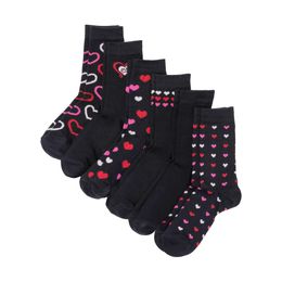 bonprix Damen Socken mit Bio-Baumwolle (6er Pack)