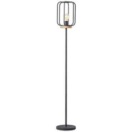 Brilliant Tosh 93145/66 Stehlampe E27 Holz (dunkel), Schwarz (korund)