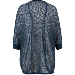 bonprix Strickjacke mit Muster und Fledermausärmeln, 3/4 Arm