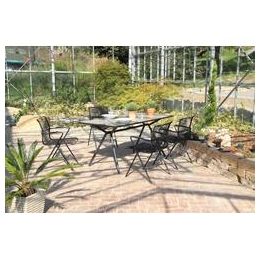 Acamp Gartensessel-Set Alpha Rope Anthrazit Kunststoff/Metall