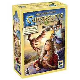 Hans im Glück HANS IM GLÜCK Carcassonne - Burgfräulein und Drachen (Erweiterung) Brettspiel