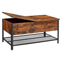 VASAGLE Couchtisch Holz braun 100,0 x 55,0 x 47,0 cm