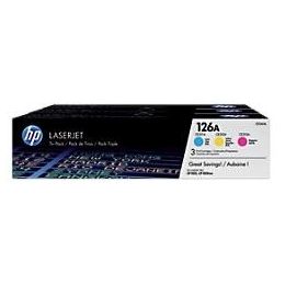 HP 126A Original Tonerkartusche CF341A Cyan, Magenta, Gelb Multipack 3 Stück