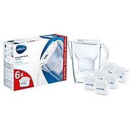 Brita Halbjahrespaket Marella Inkl. 6 Maxtra Wasserfilter Kanne 2.4 L Transparent, Weiß