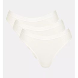 Sloggi - Slip mit hohem Beinausschnitt - White XL - Sloggi Go Casual - Unterwäsche für Frauen