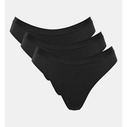 Sloggi - Slip mit hohem Beinausschnitt - Black XXL - Sloggi Go Casual - Unterwäsche für Frauen