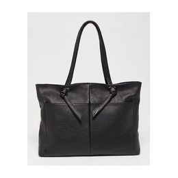 Victor & Hugo Paris Leder-Schultertasche "Ly" in Schwarz - (B)19 x (H)17 x (T)6 cm