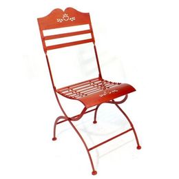 DanDiBo Bistrostuhl Bistrostuhl Metall Rot 18621 Klappstuhl Gartenstuhl Klappbar Stuhl