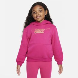 Nike Sportswear Club Fleece Holiday Shine Hoodie Hoodie für jüngere Kinder - Pink