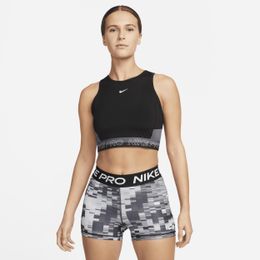 Nike Pro Dri-FIT verkürztes Trainings-Tanktop für Damen - Schwarz