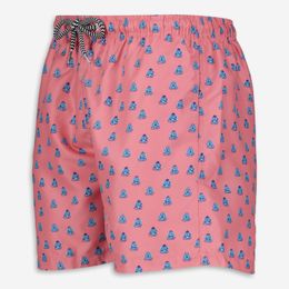 TK Maxx Pinke Badeshorts mit blauem Buddha-Muster