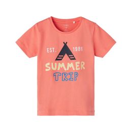 name it - T-Shirt NMMDAC SUMMER TRIP in peach echo, Gr.92