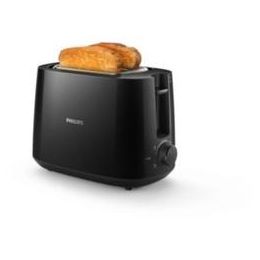 Philips Toaster - 2 slice, wide slot, Black HD2581/90