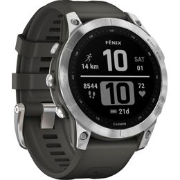 Smartwatch Garmin "FENIX 7" Smartwatches grau (grau, silber) Fitness-Tracker