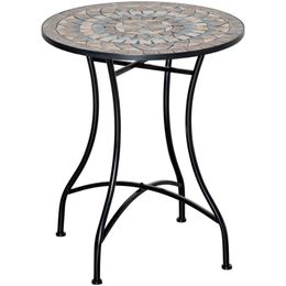 Outsunny Gartentisch mit Mosaikplatte (Farbe: braun, schwarz)
