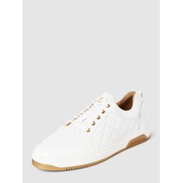 LEANDRO LOPES Sneaker aus Leder Modell 'Ezio 2.0' in weiß/gold