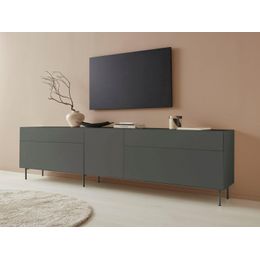 LeGer Home by Lena Gercke Lowboard Essentials (2 St), Breite: 279cm, MDF lackiert, Push-to-open-Funktion, grau