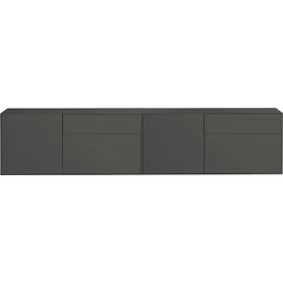 LeGer Home by Lena Gercke Lowboard Essentials (2 St), Breite: 254cm, MDF lackiert, Push-to-open-Funktion, grau