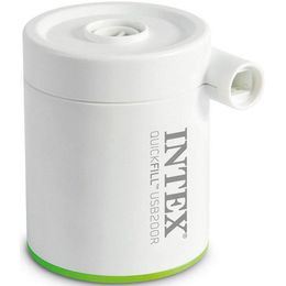 Intex Elektropumpe Quickfill USB 200R, wiederaufladbare Batterie eingebaut (3-tlg), USB Anschluss, weiß